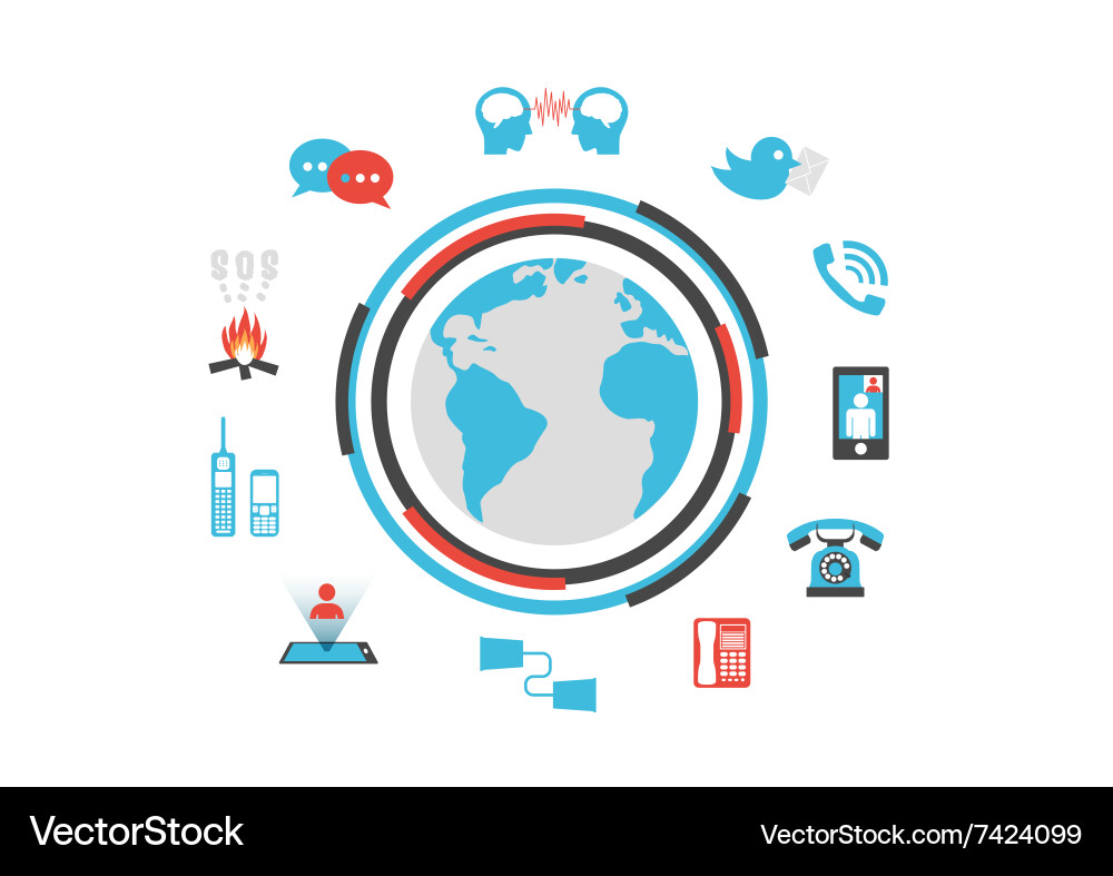 215communication technology infographic Royalty Free Vector