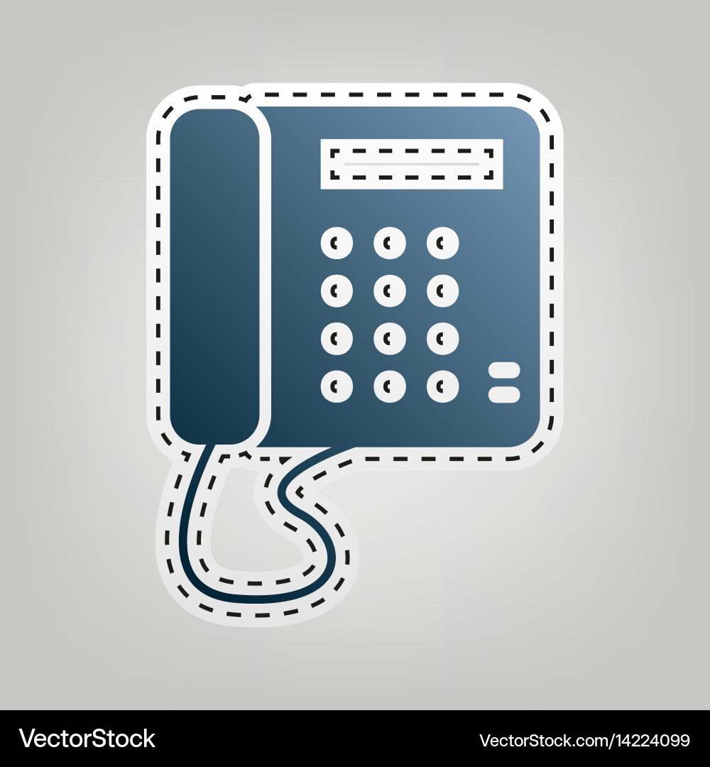 Communication or phone sign blue icon Royalty Free Vector