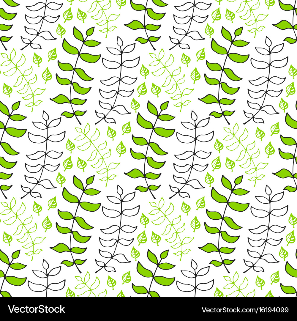 Leaves seamless pattern nature background can be Vector Image