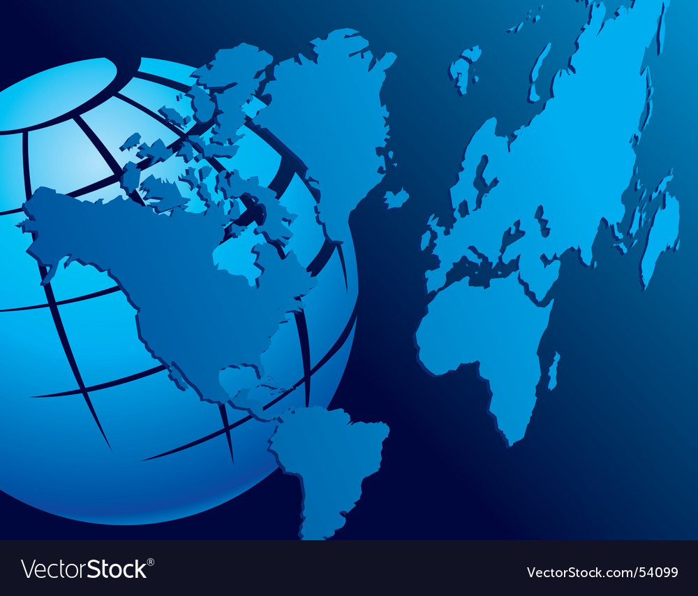 Map globe Royalty Free Vector Image - VectorStock