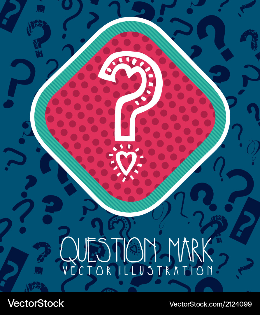 Question icon over blue background Royalty Free Vector Image