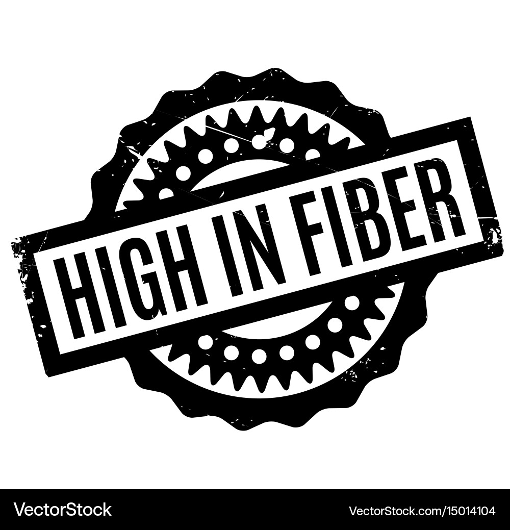 High in fiber rubber stamp Royalty Free Vector Image