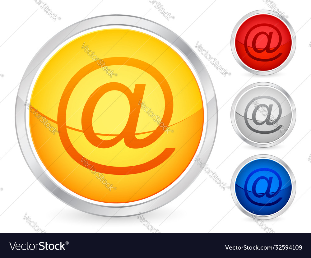 Email button Royalty Free Vector Image - VectorStock
