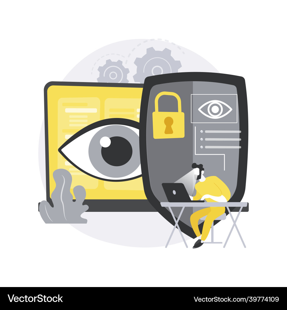 Eye tracking technology abstract concept Vector Image