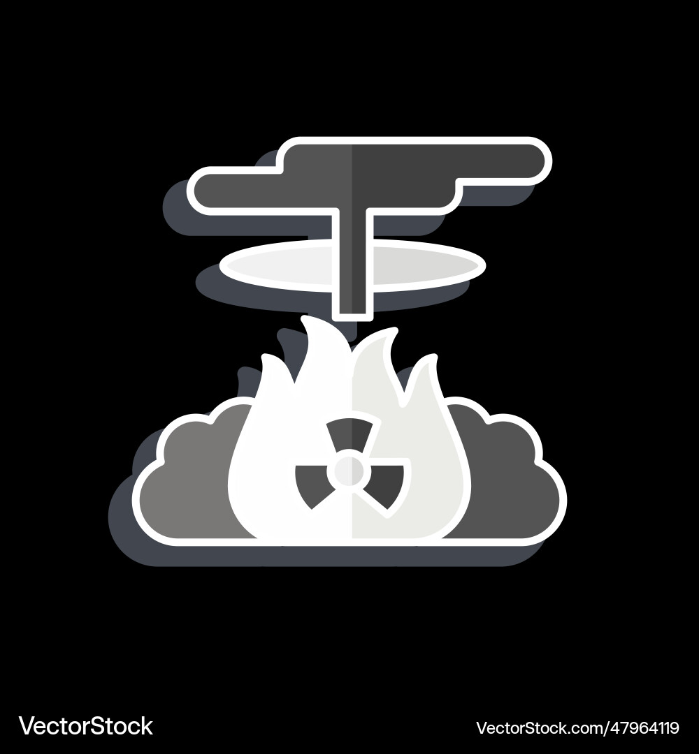 Icon nuclear blast related to nuclear symbol Vector Image