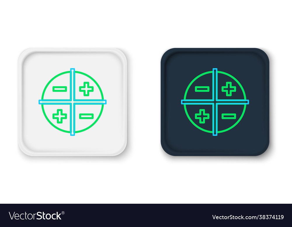 Line Xyz Coordinate System Icon Isolated On White Vector Image