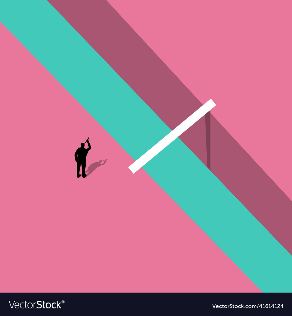Businessman overcomes an obstacle challenge Vector Image Businessman overcomes an obstacle challenge Vector Image