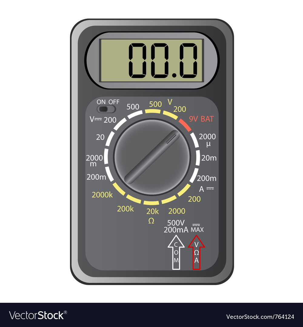Digital multimeter Royalty Free Vector Image - VectorStock