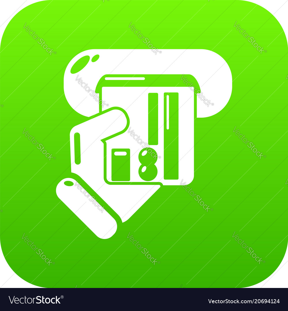 Inserting credit card icon green Royalty Free Vector Image Inserting credit card icon green Royalty Free Vector Image