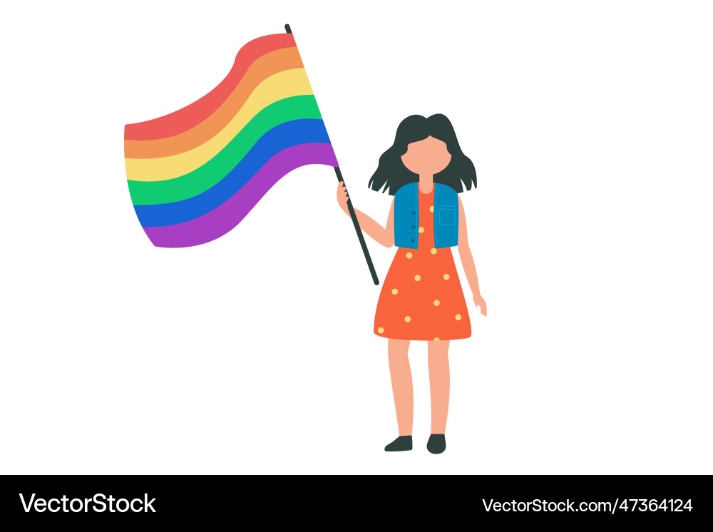 Pride Month With The Lgbt Flag Royalty Free Vector Image