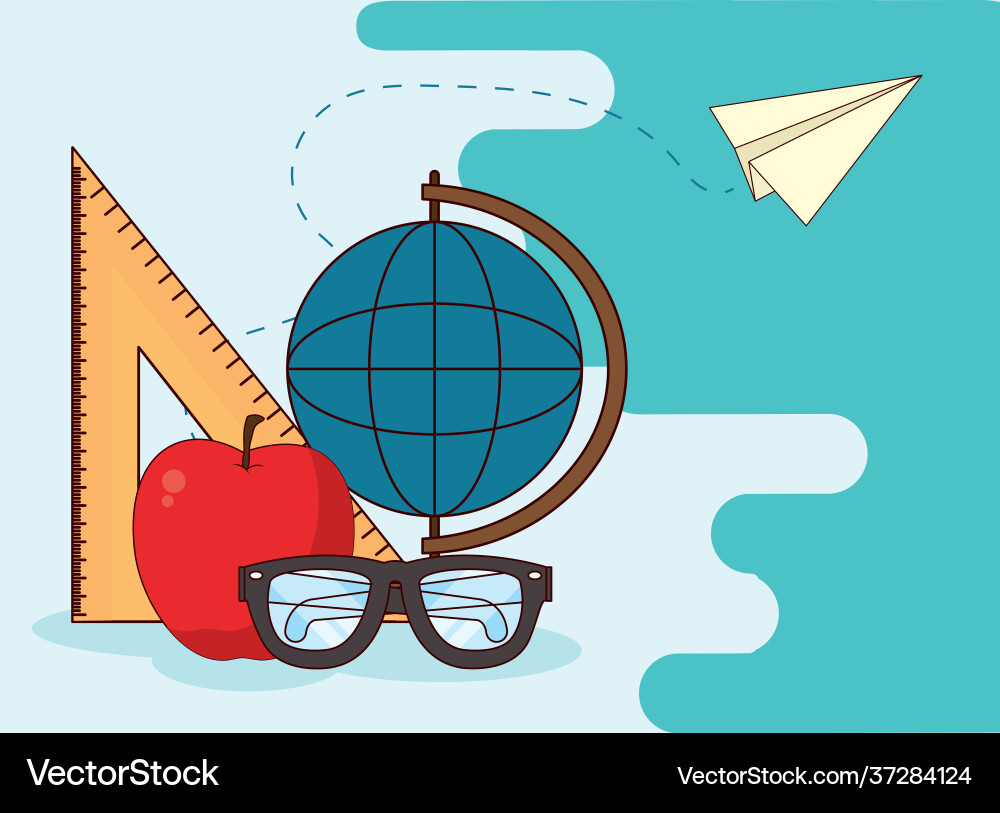 School icon collection Royalty Free Vector Image