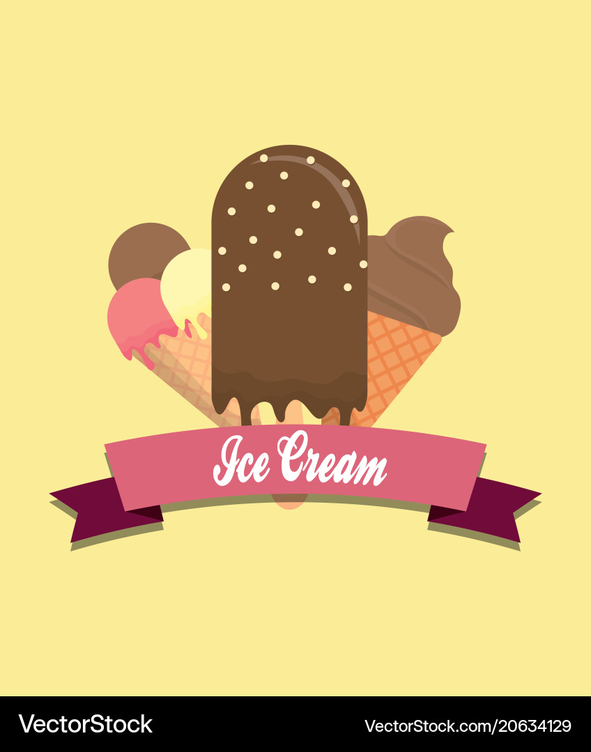 Ice cream design Royalty Free Vector Image - VectorStock