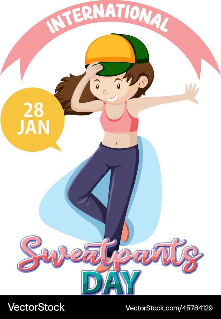 International sweatpants day banner design Vector Image