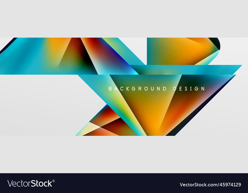 Triangle Fluid Color Gradient Abstract Background Vector Image