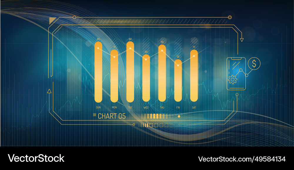 Abstract infographics on a blue background concept