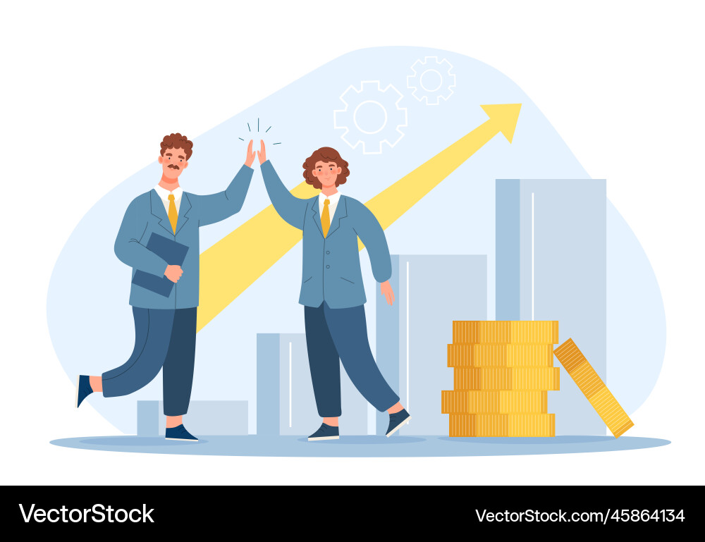 Growth chart concept Royalty Free Vector Image
