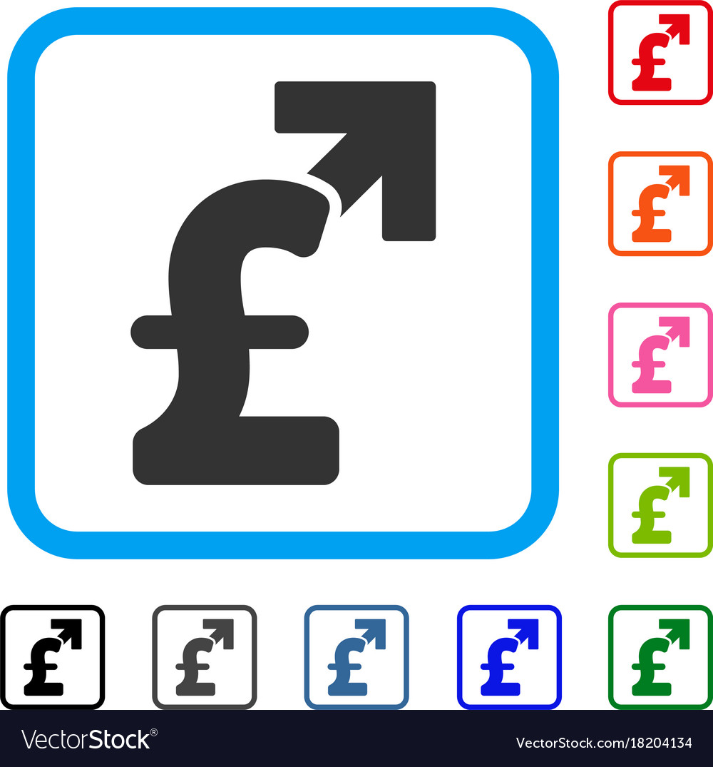 Pound growth framed icon Royalty Free Vector Image Pound growth framed icon Royalty Free Vector Image