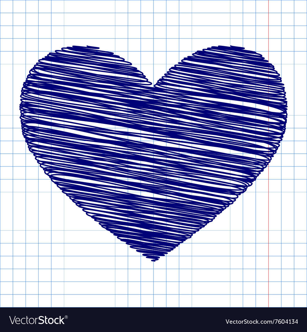 Scribble icon with pen effect Royalty Free Vector Image