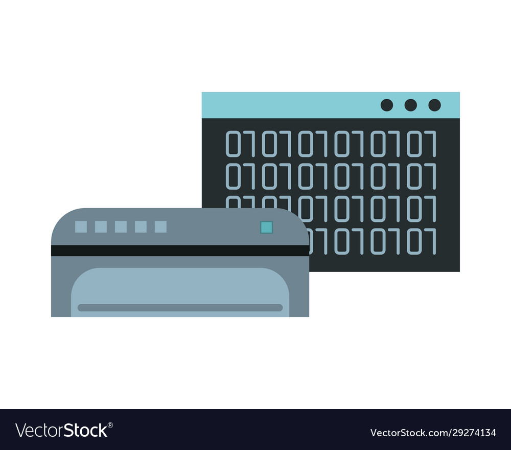 Webpage template with binary code numbers Vector Image
