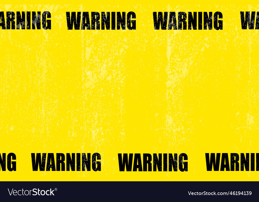 Black and yellow warning rectangular background Vector Image