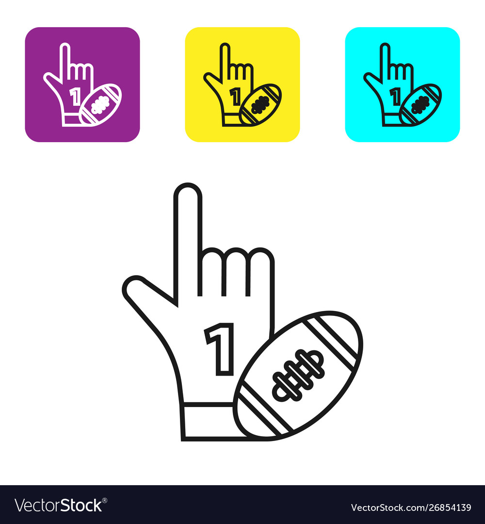 Black line number 1 one fan hand glove with finger Black line number 1 one fan hand glove with finger