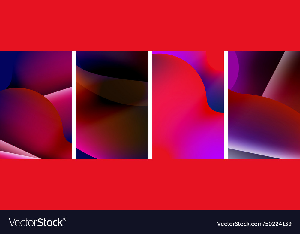 Liquid abstract shapes with gradient colors Vector Image