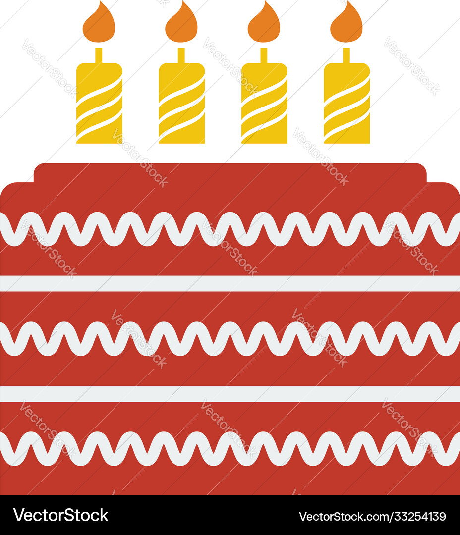 Party cake icon Royalty Free Vector Image - VectorStock