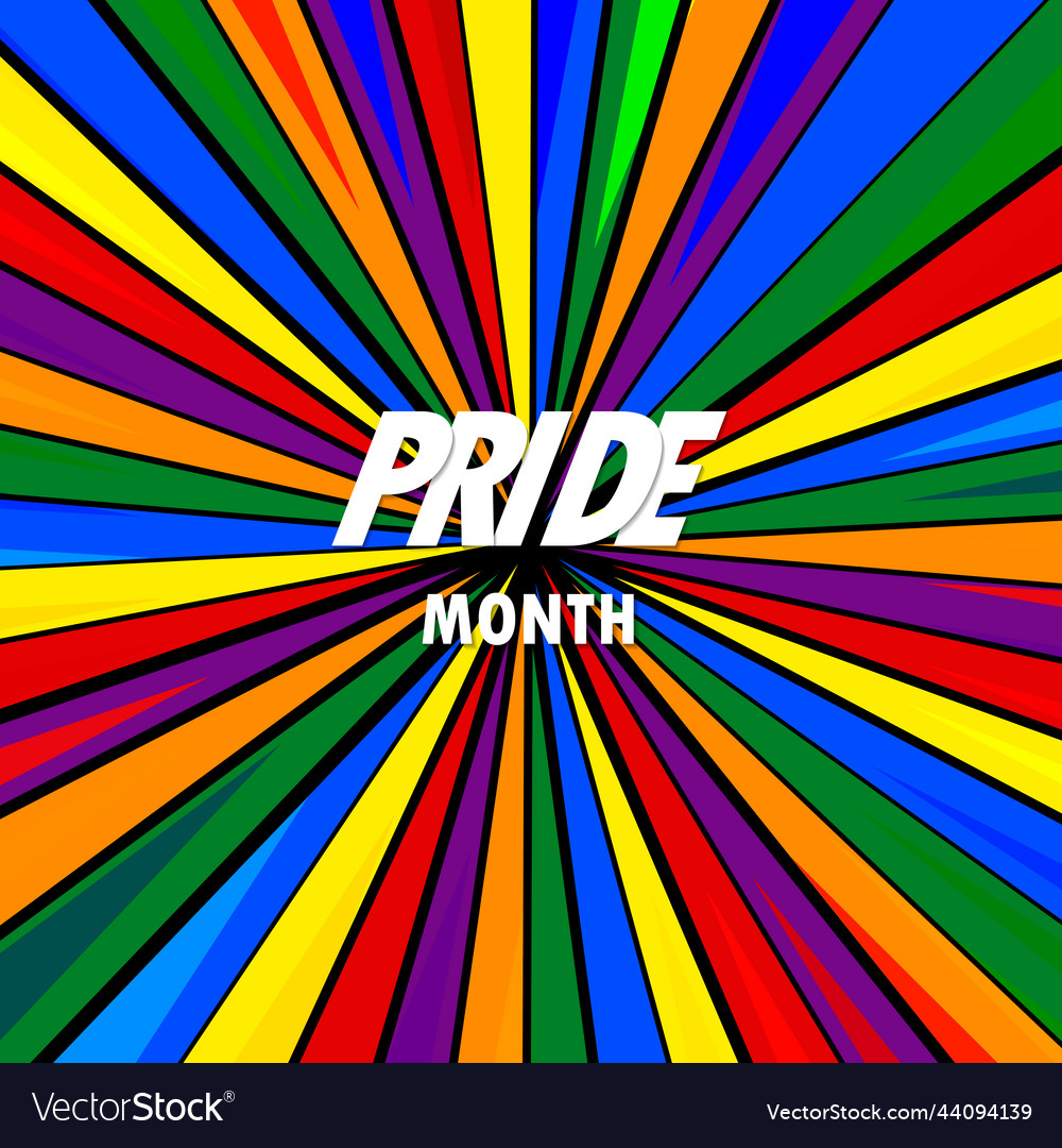 Pride month gradient rainbow background lgbt flag Vector Image