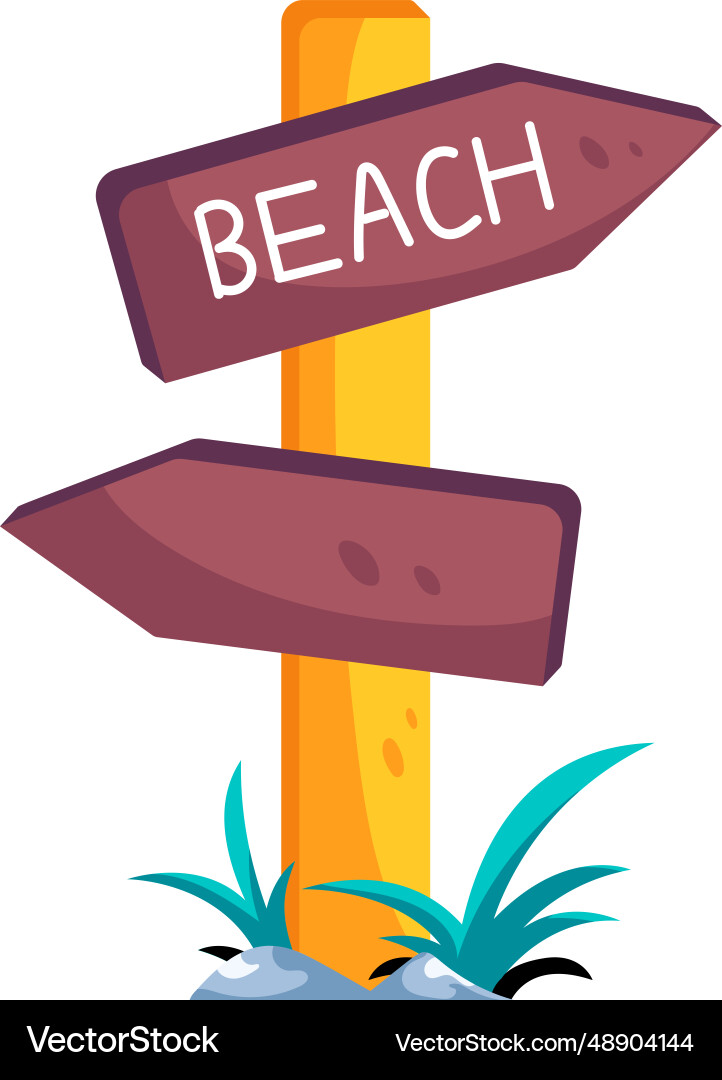 Beach board Royalty Free Vector Image - VectorStock