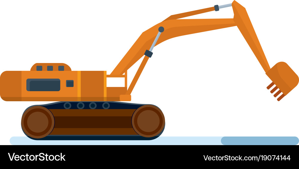 Construction machinery industrial excavator Vector Image