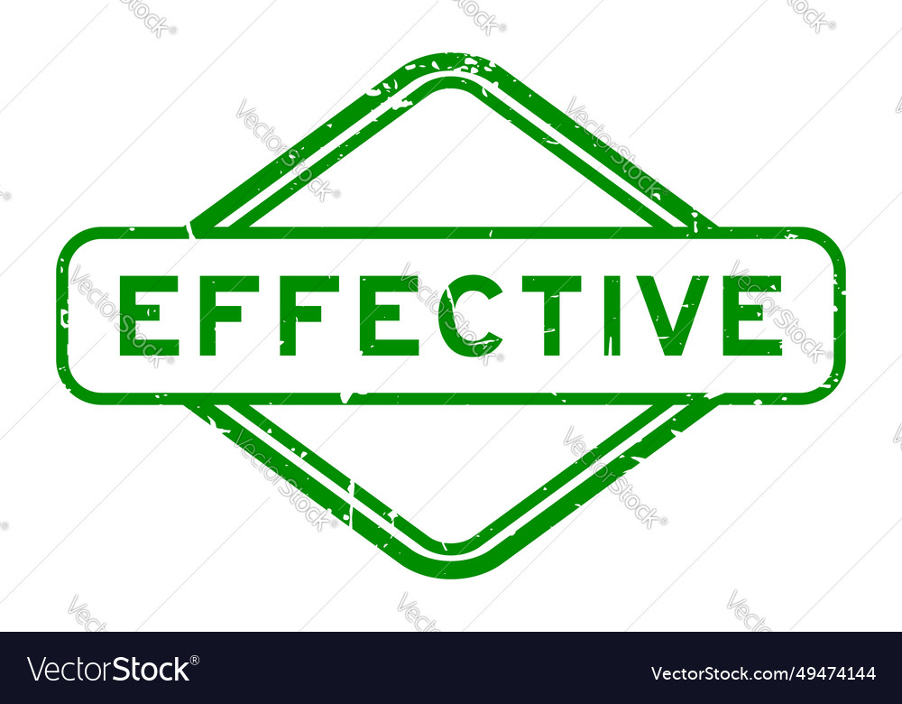 Grunge green effective word rubber seal stamp Vector Image Grunge green effective word rubber seal stamp Vector Image