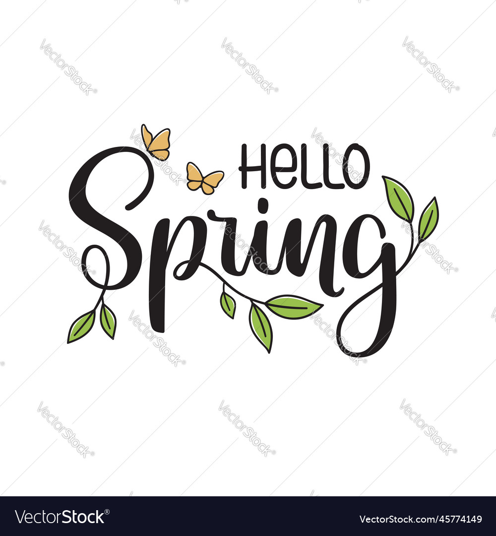 Hello spring Royalty Free Vector Image - VectorStock