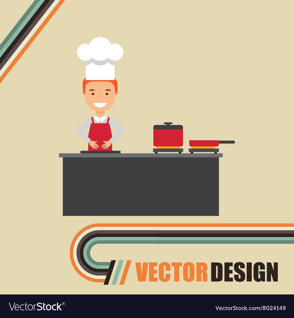 Professional chef design Royalty Free Vector Image