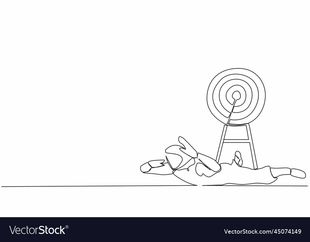 Single Continuous Line Drawing Arabian Royalty Free Vector