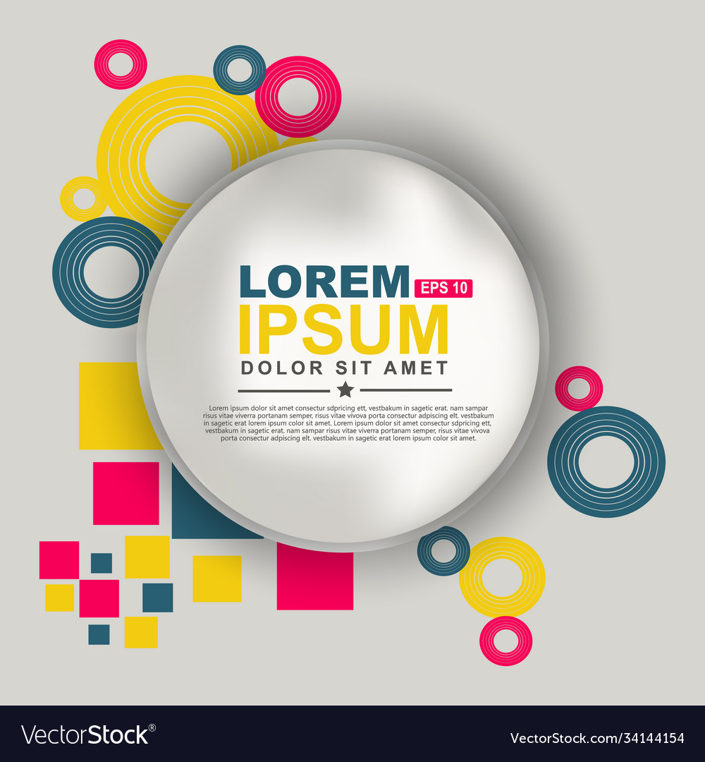 Abstract circle geometric pattern design Vector Image