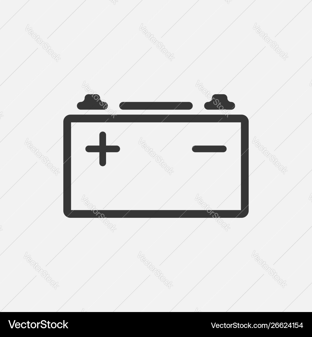 Accumulator simple icon battery symbol isolated Vector Image