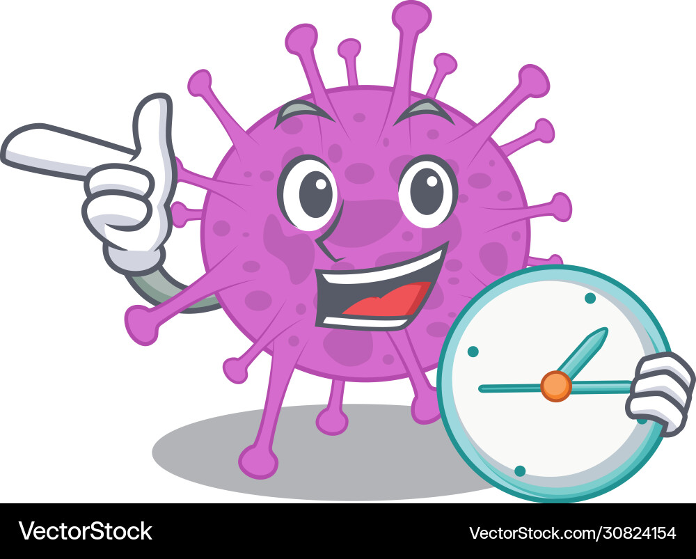 Avian coronavirus mascot design concept smiling Vector Image