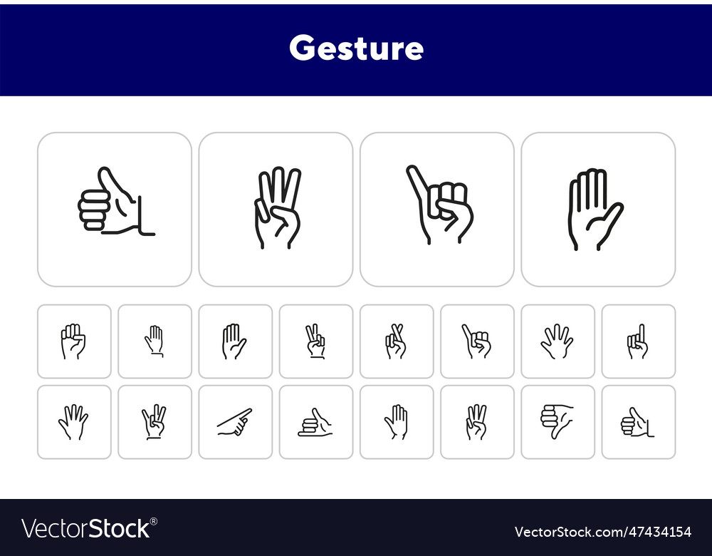 Gesture icon Royalty Free Vector Image - VectorStock
