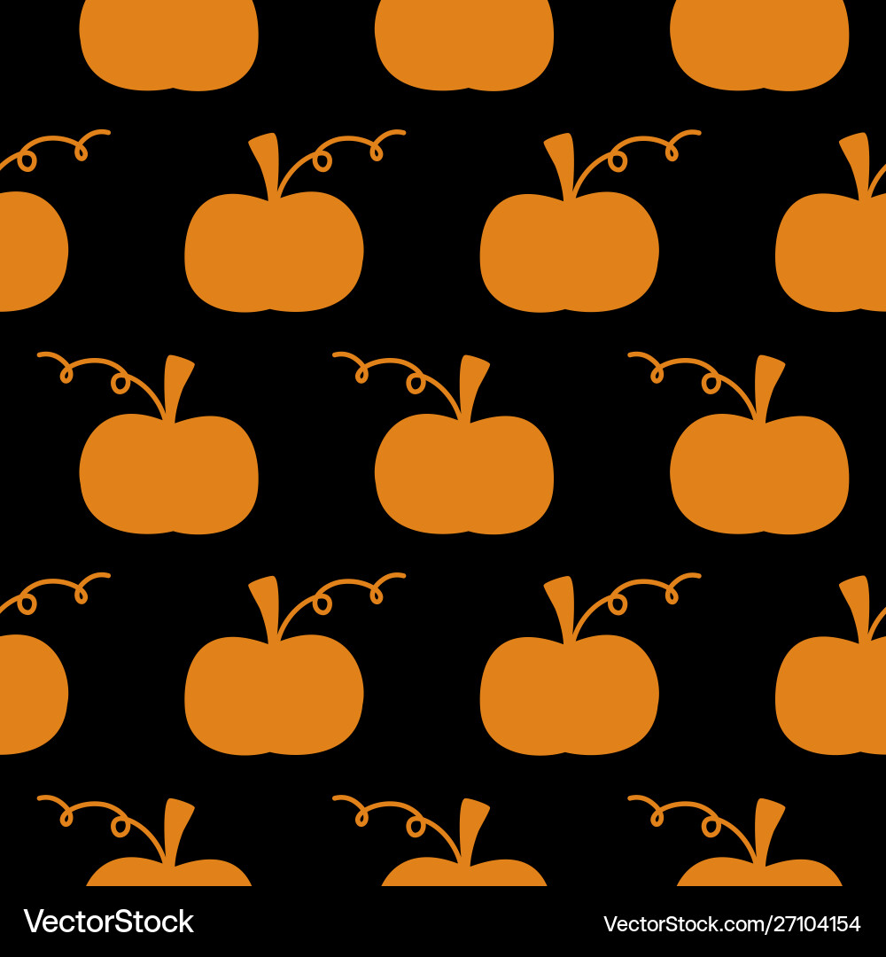 Pumpkin pattern Royalty Free Vector Image - VectorStock