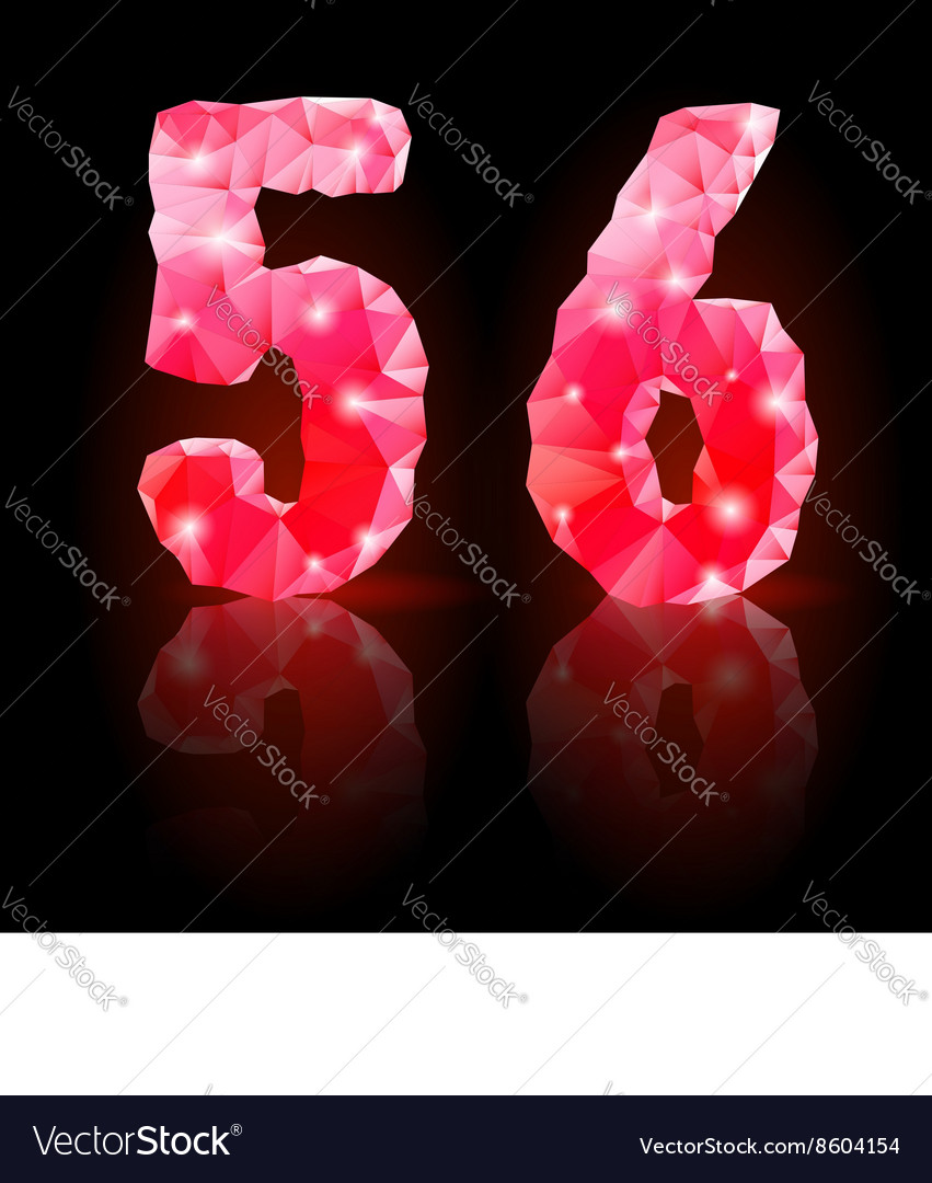 Ruby polygonal font Royalty Free Vector Image - VectorStock