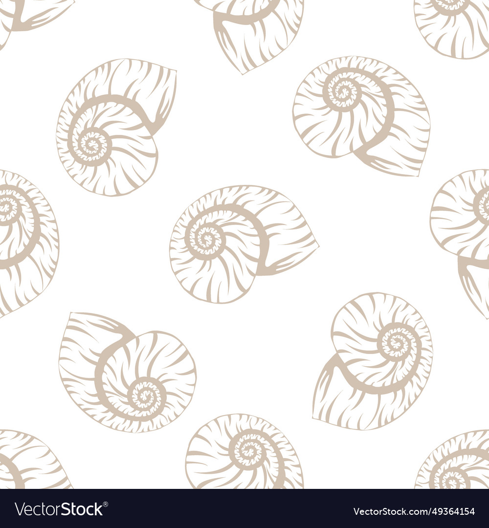 Seamless pattern with shells Royalty Free Vector Image