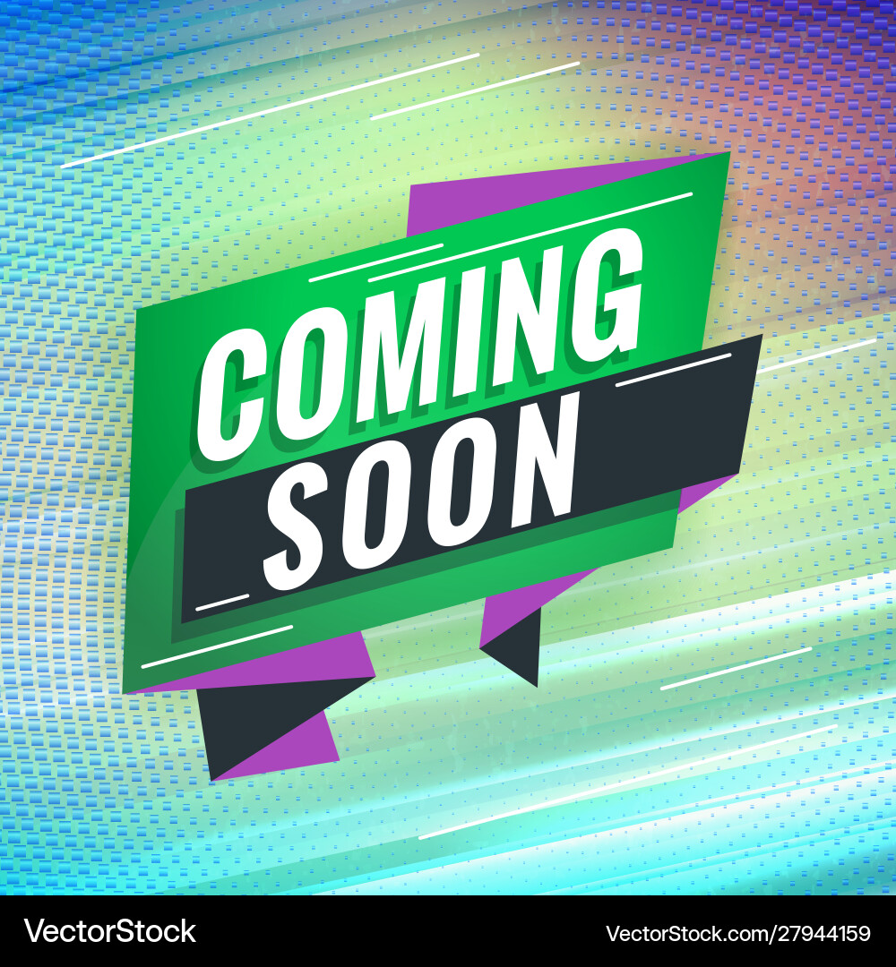 Coming soon promotional concept template Vector Image