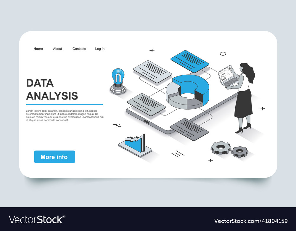 Data analysis concept in 3d isometric Royalty Free Vector Data analysis concept in 3d isometric Royalty Free Vector