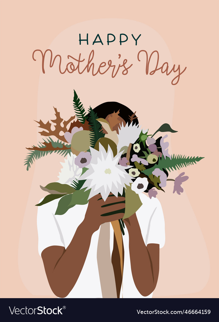 Happy mother day greeting card template Royalty Free Vector