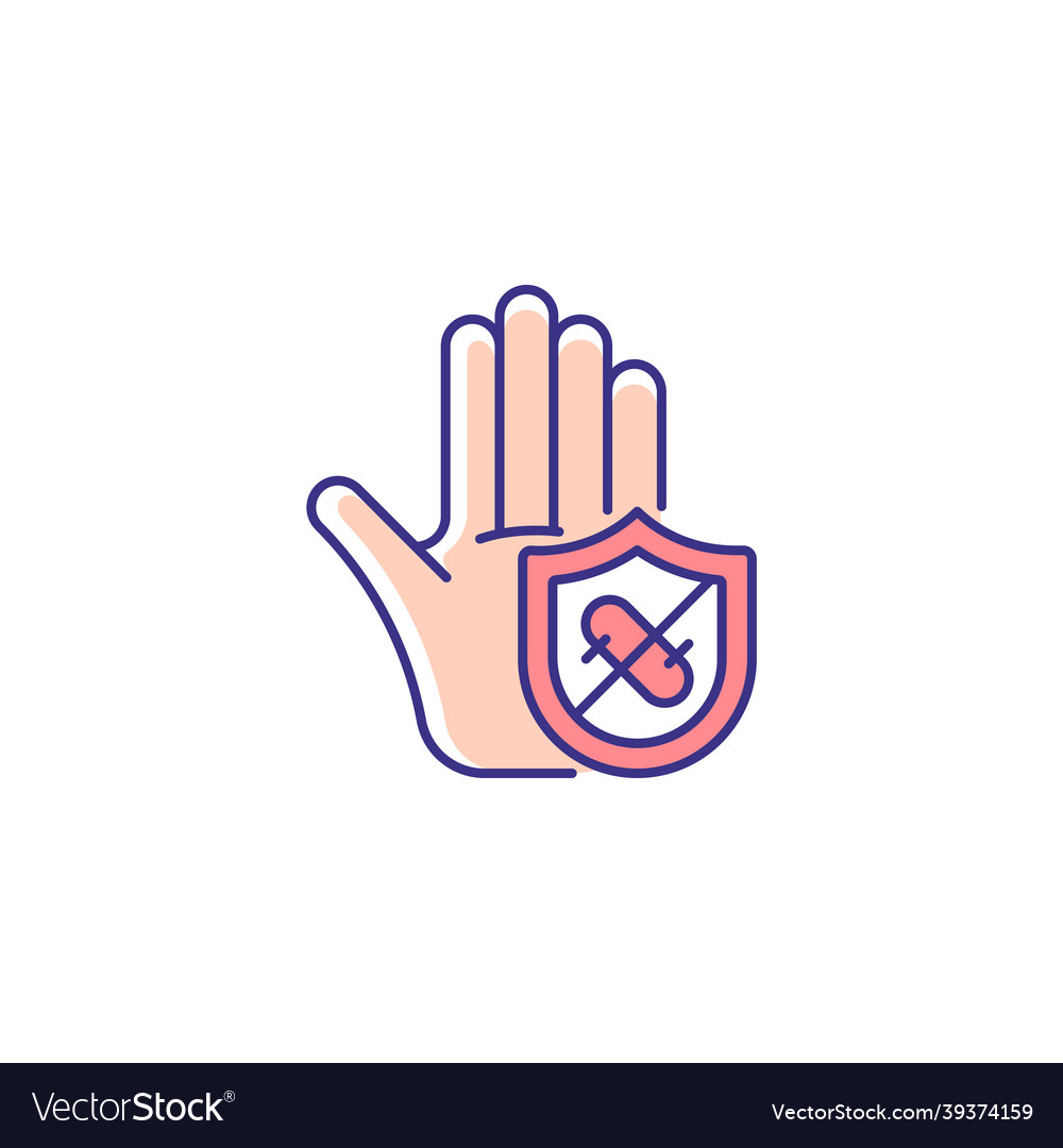Microbes protection rgb color icon Royalty Free Vector Image Microbes protection rgb color icon Royalty Free Vector Image