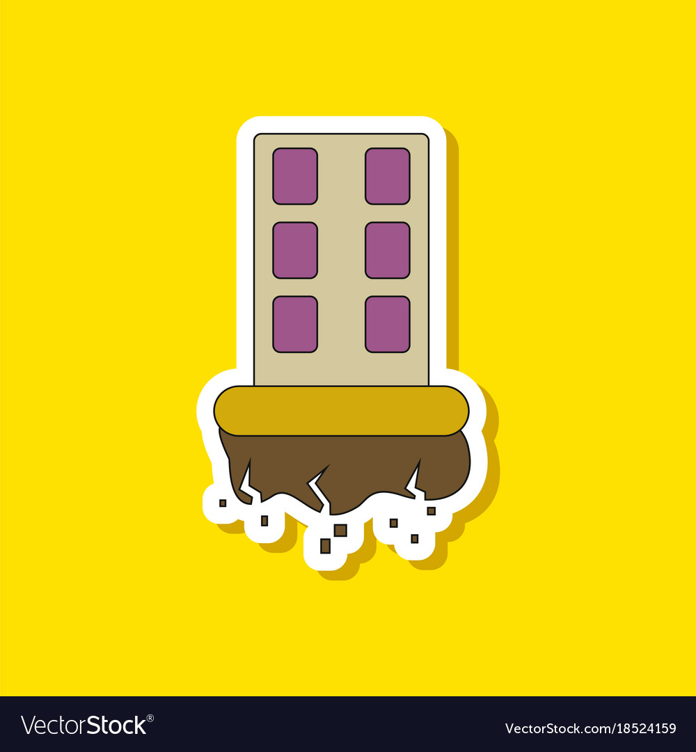 Paper Sticker On Stylish Background Natural Vector Image