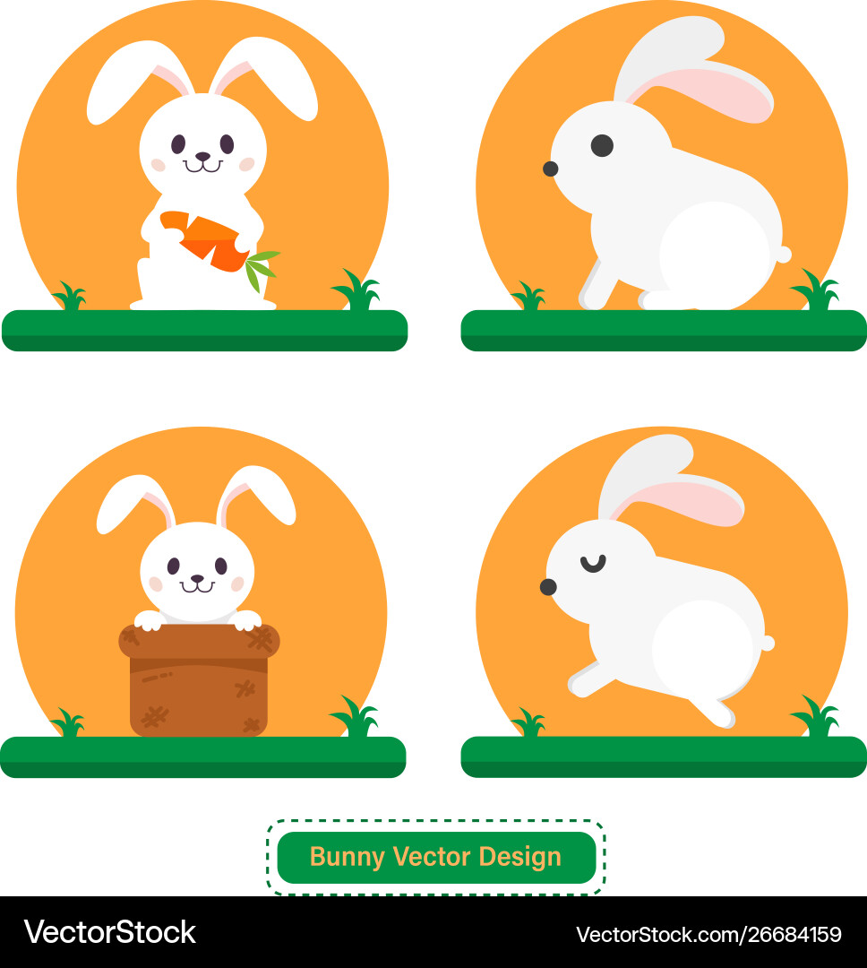 Rabbit icon bunny icon design Royalty Free Vector Image