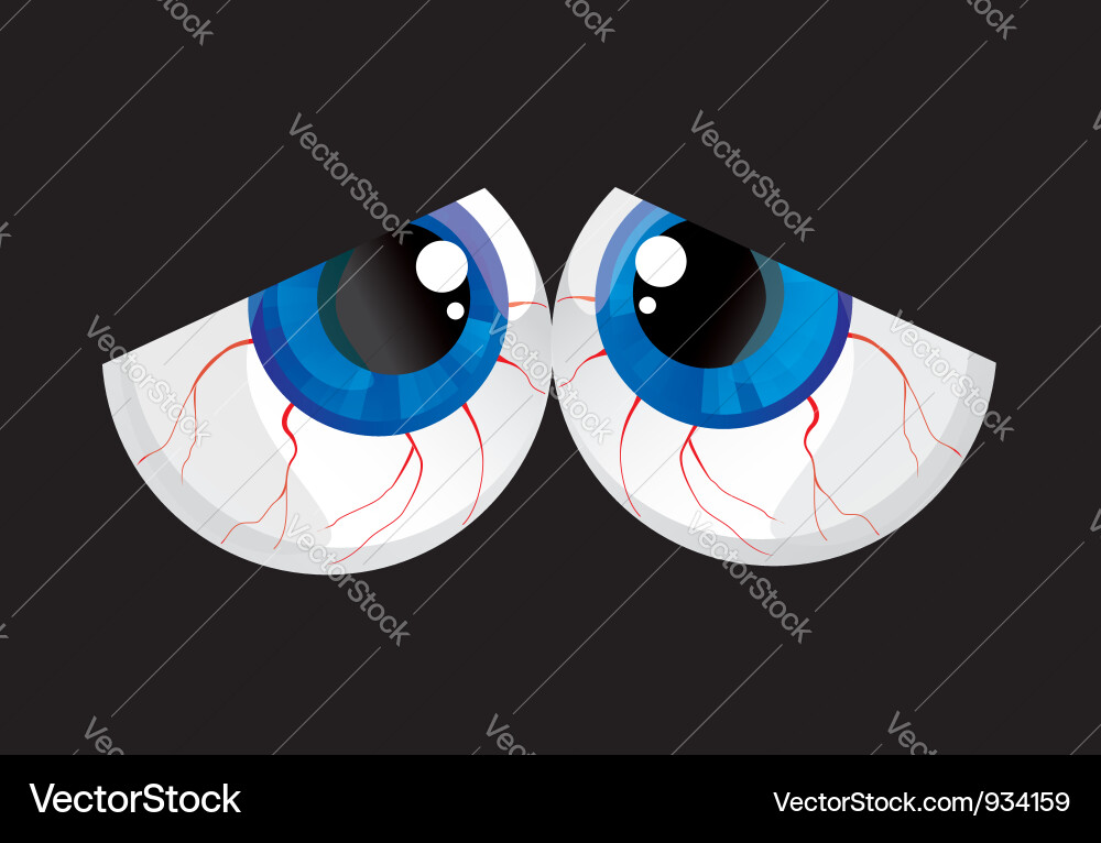 Sad bulging eyes Royalty Free Vector Image - VectorStock
