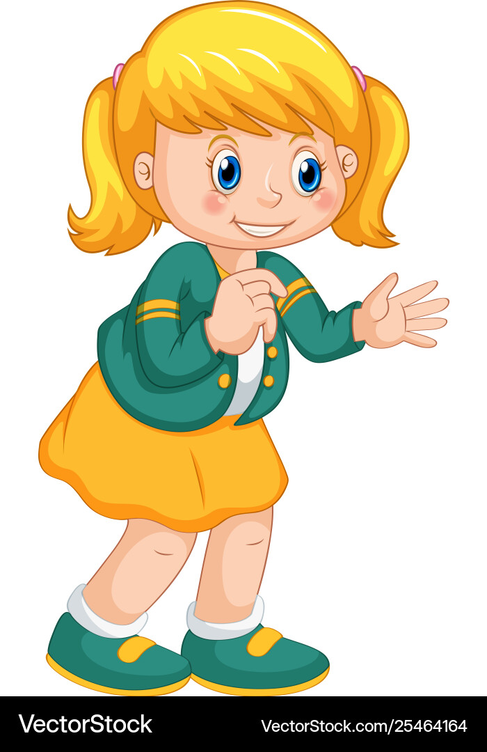 A cute girl character Royalty Free Vector Image