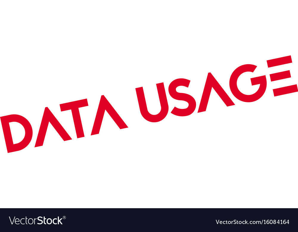Data usage rubber stamp Royalty Free Vector Image